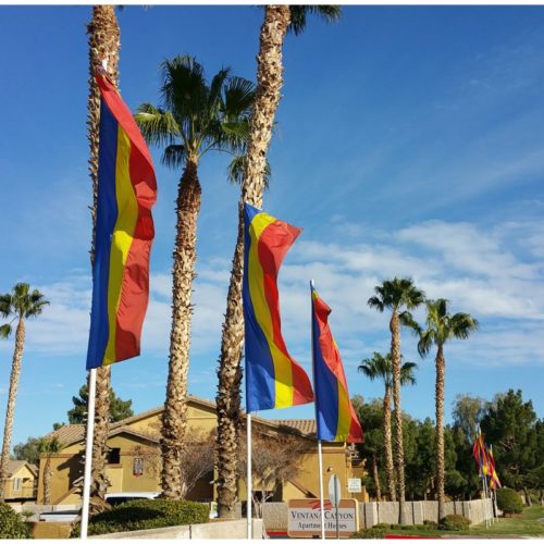 Concession Trailer Flags - 3 Color Flagbanners - Designs in Motion