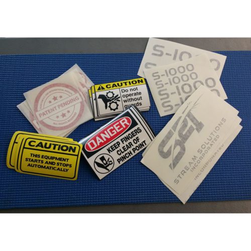 Machinery & Equipment Decals up to 4" high - Designs in Motion