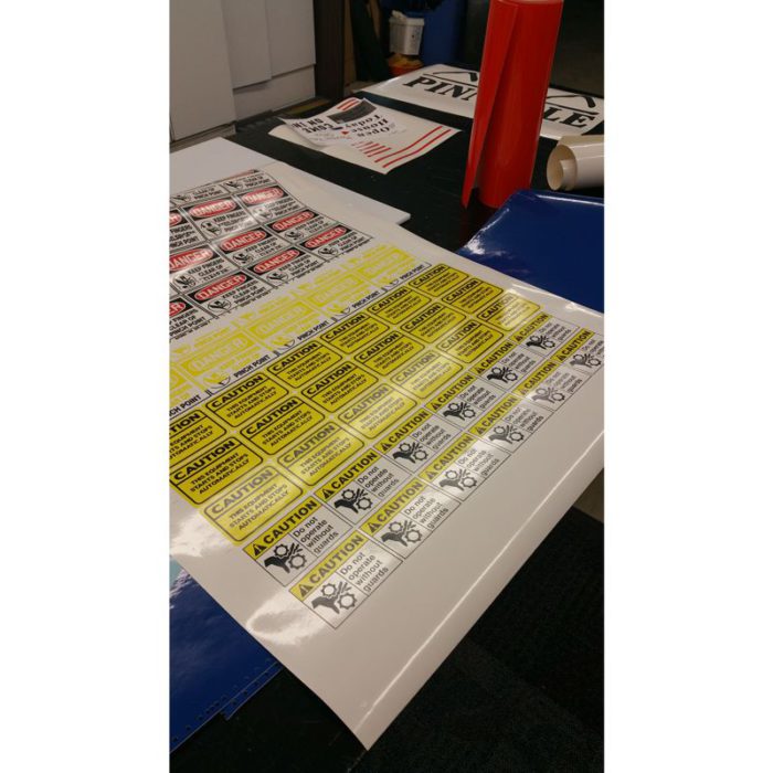 Machinery & Equipment Decals up to 4" high - Designs in Motion