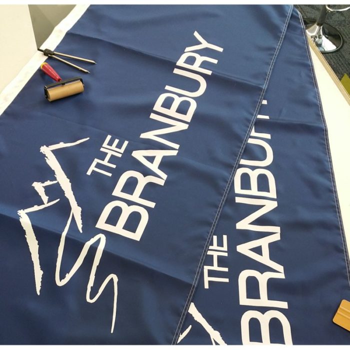 Solid Flagbanner with 1 Color Dac-Tac - Designs in Motion