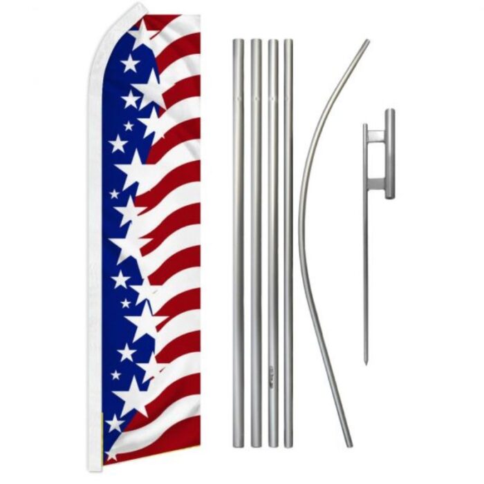 16' Superflag Kit 2.5'x11' - pole, spike & flag of your choice ...